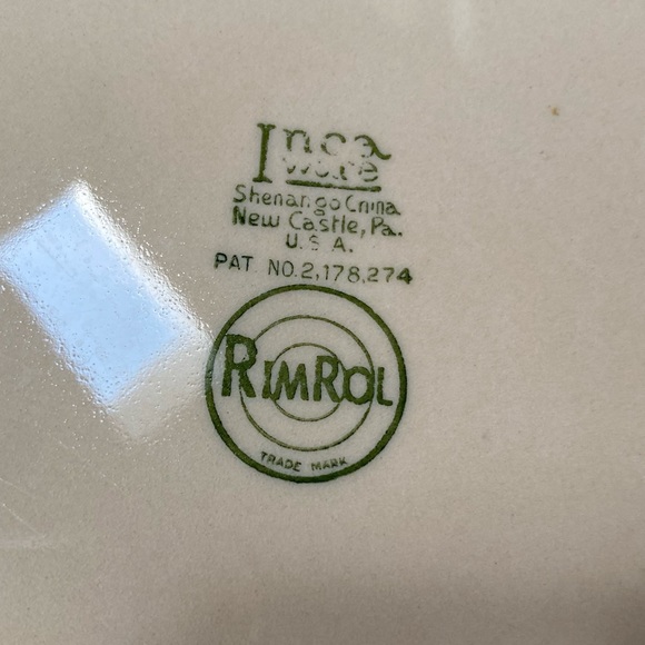 shenango | Dining | Vintage Inca Ware Shenango Rimrol Edgemere Dinner ...